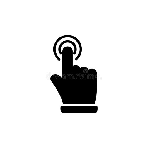 Hand Click Icon Clicking Finger Icon Pointer Icon Stock Illustration Illustration Of