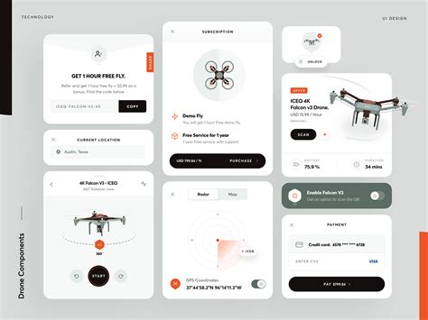 Drone Ui Components On Behance