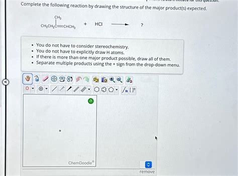 Solved Complete the following reaction by drawing the | Chegg.com