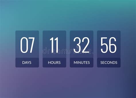 Countdown Timer Vector Clock Counter Flip Business Scoreboard Display Design Stock Vector