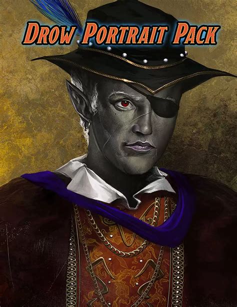 Drow Male And Female Portrait Stock Art Kakakatana Drivethrurpg