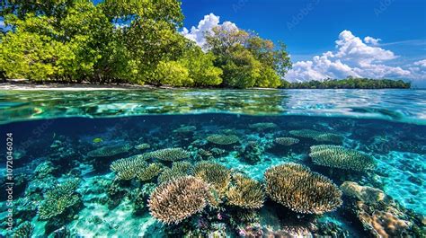 Explore Vibrant Coral Reefs And Lush Mangroves In A Shallow Lagoon