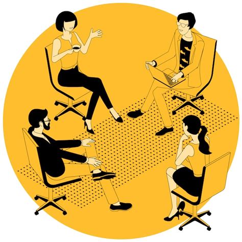Ilustração de sessão de terapia de grupo Vetor Premium