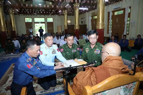 တပ်မတော် ကြည်း၊ ရေ၊ လေ မိသားစုများနှင့် စေတနာရှင် ပြည်သူများက ဆွမ်းဆန