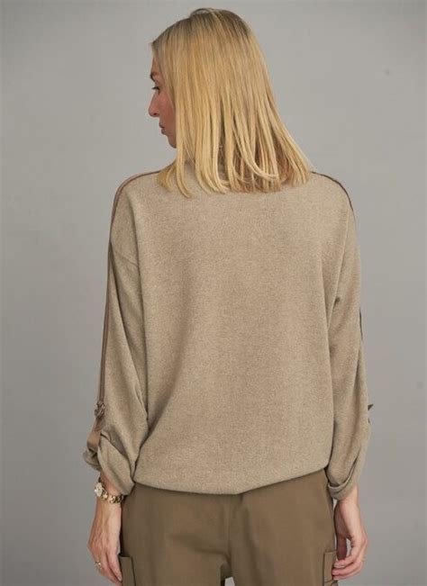 Купить джемпер Brunello Cucinelli M12162404 C9346, с лентой грогрен