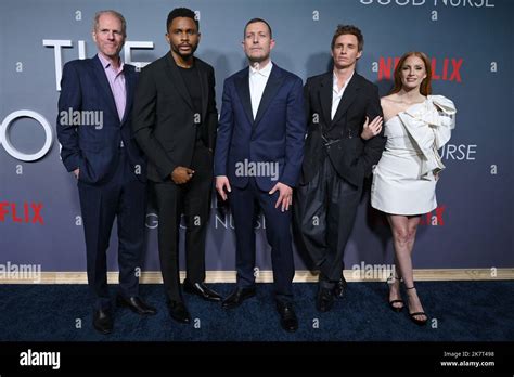 L R Noah Emmerich Nnamdi Asomugha Tobias Lindholm Eddie Redmayne