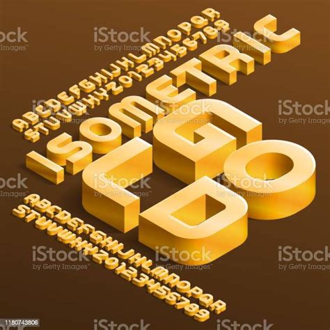 아이소메트릭 골드 알파벳 글꼴입니다 그림자3d 황금 글자와 숫자 0명에 대한 스톡 벡터 아트 및 기타 이미지 0명 3차원