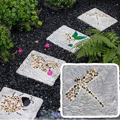 Square Concrete Stepping Stones Decorating