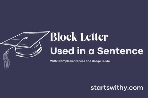 BLOCK LETTER In A Sentence Examples Ways To Use Block Letter