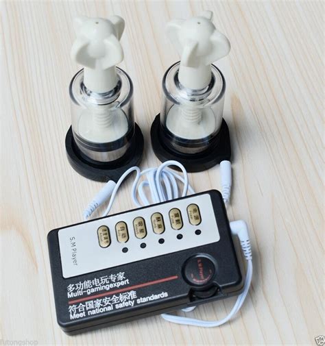 Vacuum Pump Breast Booster E Stim Shock Stimulation Body Massager