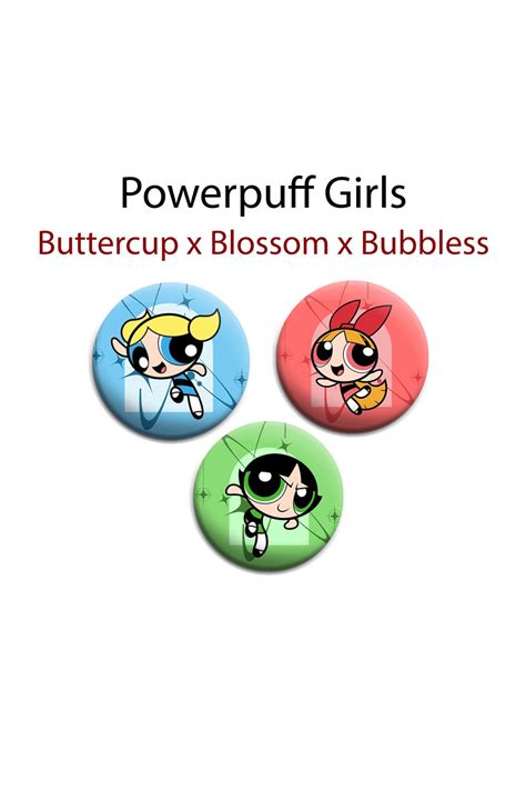 Nemika Powerpuff Girls Blossom X Buttercup X Bubbles 3 Adet Rozet Set