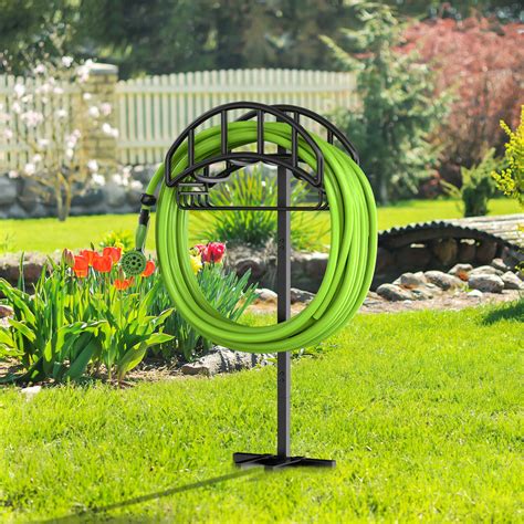 Freestanding Heavy Duty Metal Garden Hose Holder With Detachable