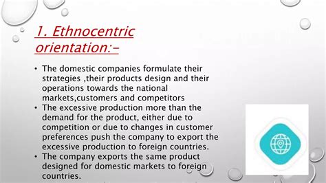 Stages Of International Orientation Ethnocentric Polycentric