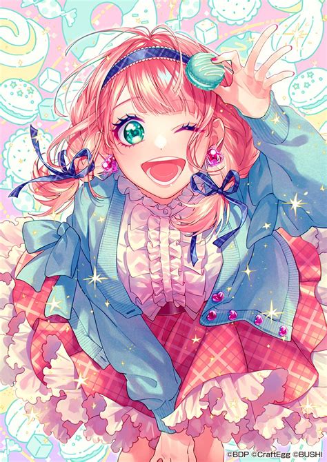 Safebooru 1girl Aqua Eyes Bang Dream Breasts Earrings Food Frilled