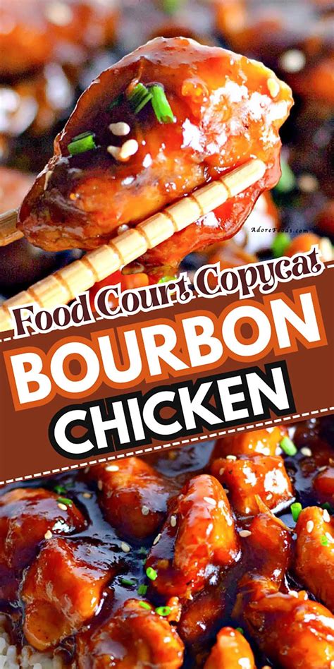 Easy Bourbon Chicken Just Like The Food Court Favorite Adore Foods