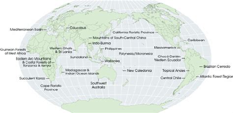 1 Global Biodiversity Hotspots Distribution Source Download