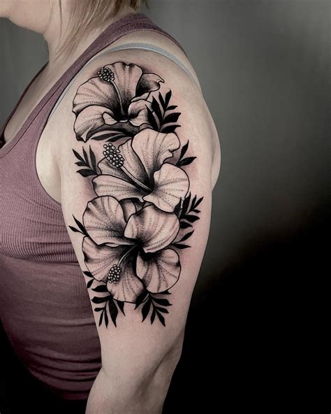 Mens Hawaiian Flower Tattoos