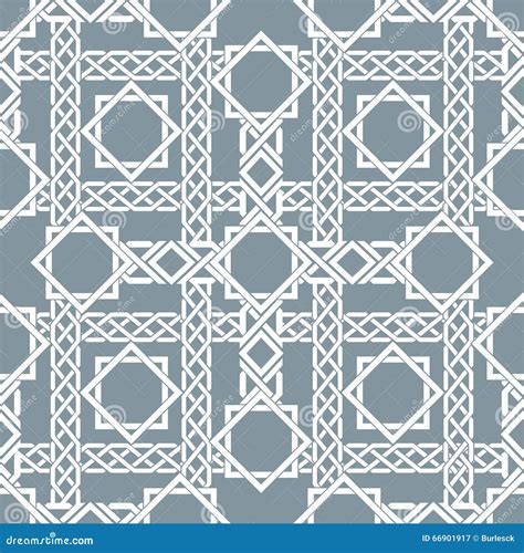 Arabic Seamless Pattern With Intersecting Stripes Islamic Lines Stock Vector Illustration Of