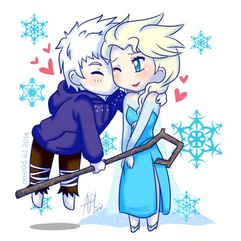 A Kiss Elsa And Jack Frost Fan Art 36720666 Fanpop