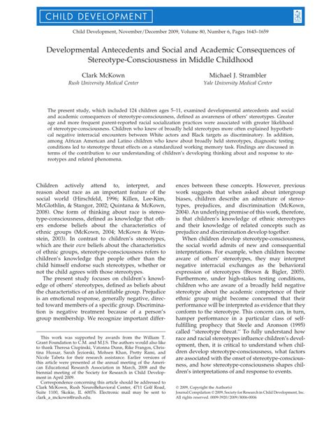 Pdf Developmental Antecedents And Social And Academic Consequences Of