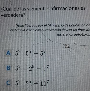 Solved Cuál de las siguientes afirmaciones es verdadera Ítem