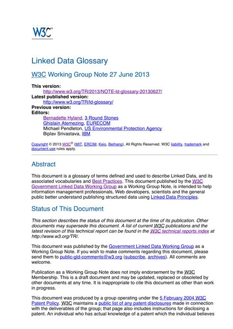 Pdf Linked Data Glossary