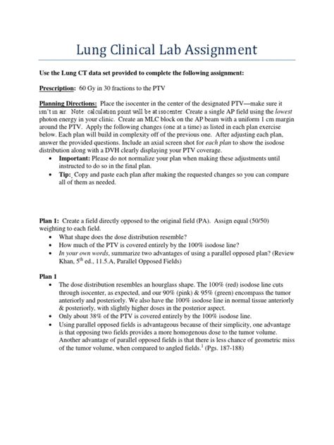 Clinical Lung Lab Pdf Absorbed Dose Lung Cancer