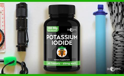 Potassium Iodide Pills Tablets 1 Pack 130mg Servings Total Of 60 Tablets Dr Emys
