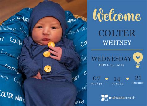 Welcome Colter Whitney Mahaska Health