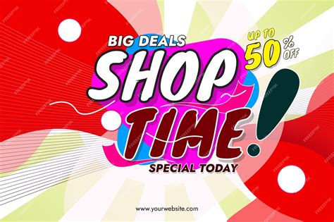 Premium Vector Shop Time Banner