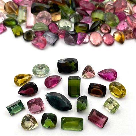 10 Ct Tourmaline Cut Multi Color Tourmaline Loose Gemstone Lot 4x6