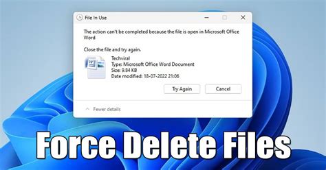 How To Force Delete Undeletable Files In Windows