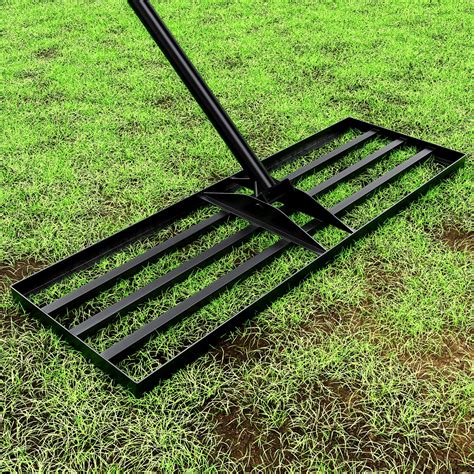 Joz 30x10in Steel Lawn Leveling Rake 77in Handle Yardgardengolf