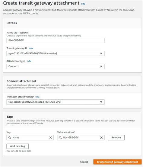 Extending Security Domains To Aws Via Gre Connect Attachment Community