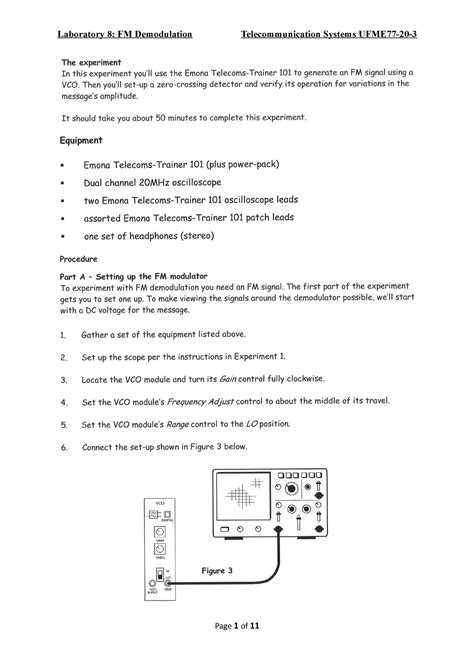 Lab Sheet FM Demodulation UWE Studocu
