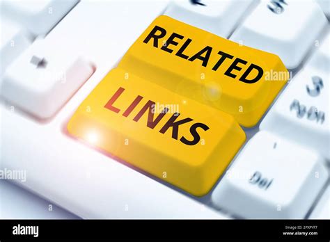 Texte signe montrant des liens connexes Word pour le site Web à l