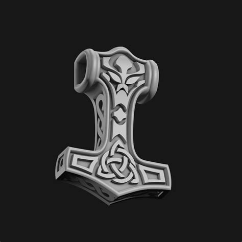 Mjolnir Amulet Pendant 3d Printing Model