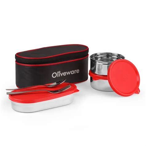 Stainless Steel Oliveware Sophia Lunch Box For Office Capacity 350ml