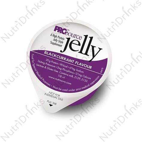 Buy Prosource Jelly Blackcurrant Flavour 36 X 118ml Cup Case Online
