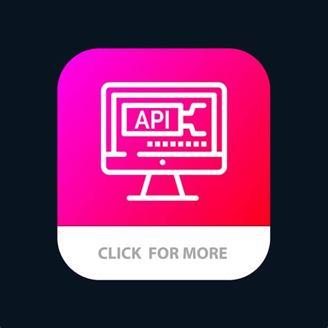 Computer Code Coding Education Mobile App Button Android And IOS Line Version Vector