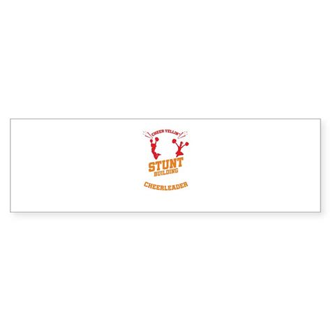 Cheer Yelling Stunt Building Cheerleading Cheerlea Bumper Sticker Cheer