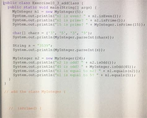 Solved 103 The Myinteger Class Design A Class Named