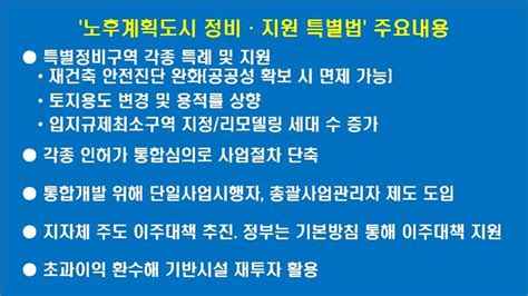 1기 신도시 재건축 용적률 올리고 안전진단 완화