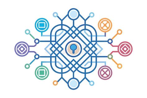 Flat Ai Driven Ethical Ai Elements Concept As Abstract Elements Featuring Symbols Of Ethics