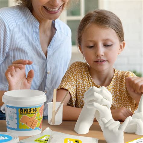 Hand Casting Kit Plaster Diy Hand Model Cloning Set Abs White Science Experiment Materials