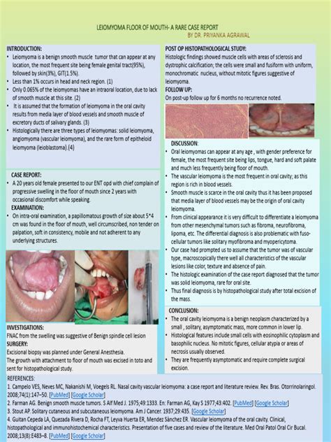 Leiomyoma Floor Of Mouth A Rare Case Report Final Pdf Neoplasms
