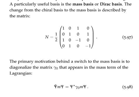Field Theory On The Mass Basis Of The Dirac Equation Physics Stack