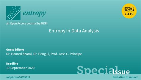 New Special Issue Entropy In Data Analysis