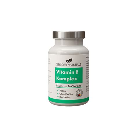 Vitamin B Komplex Kaufen 100 Vegan Steiger Naturals