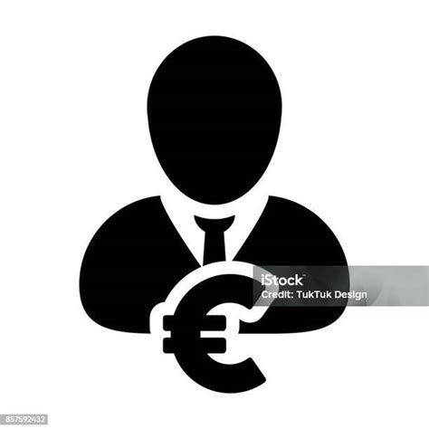 유로 기호 기호 아이콘 벡터 통화 문양 그림에서 남자 사람이 돈 아바타 검은색에 대한 스톡 벡터 아트 및 기타 이미지 검은색 그래픽 사용자 인터페이스 금융 Istock